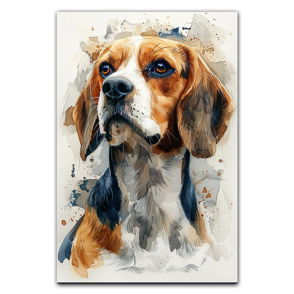 Colorful Beagle Wall Art Abstract Dog Posters Animal Canvas Painting ...
