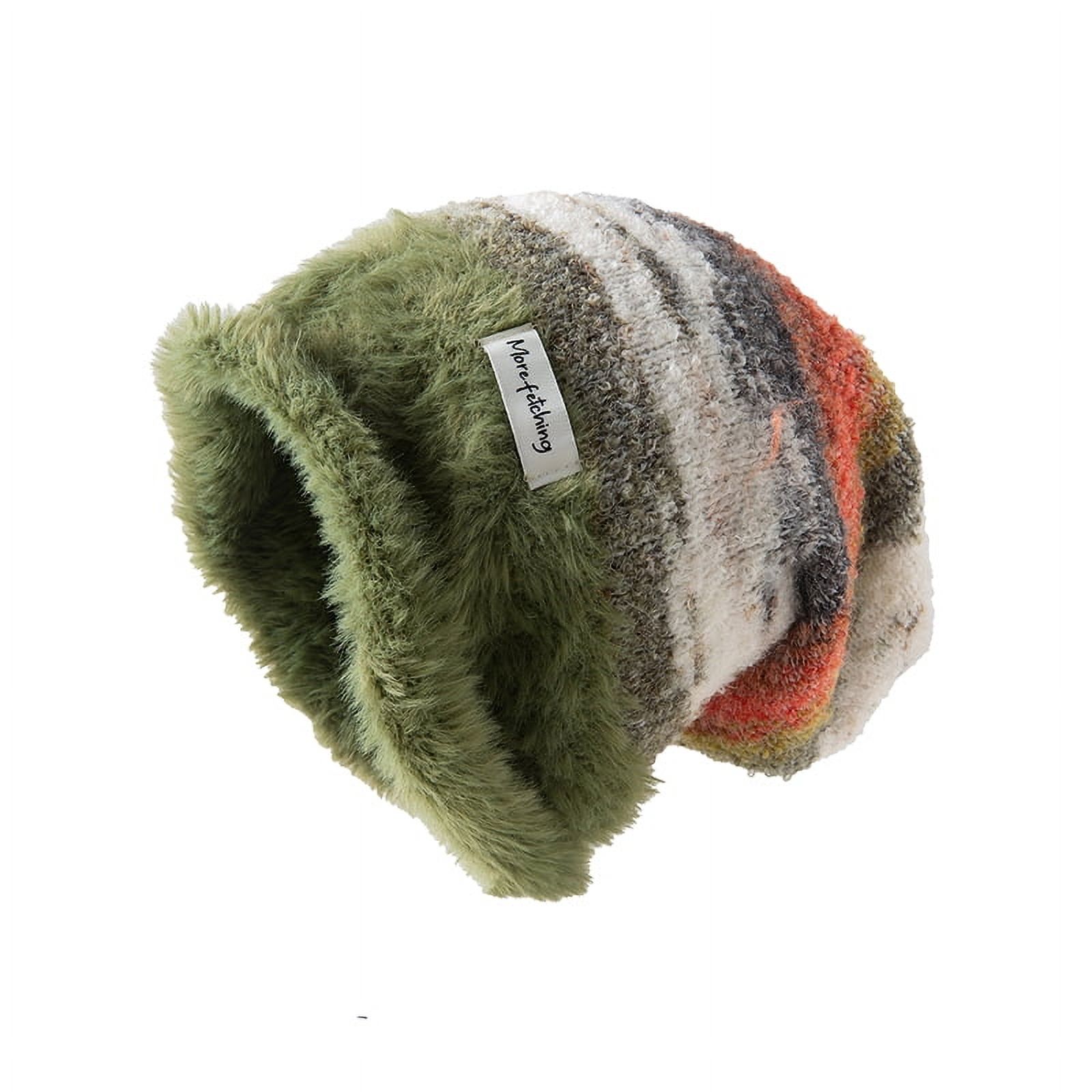 Colorful Bean Hat Women's Winter Warm Knitted Hat Suitable for Daily ...