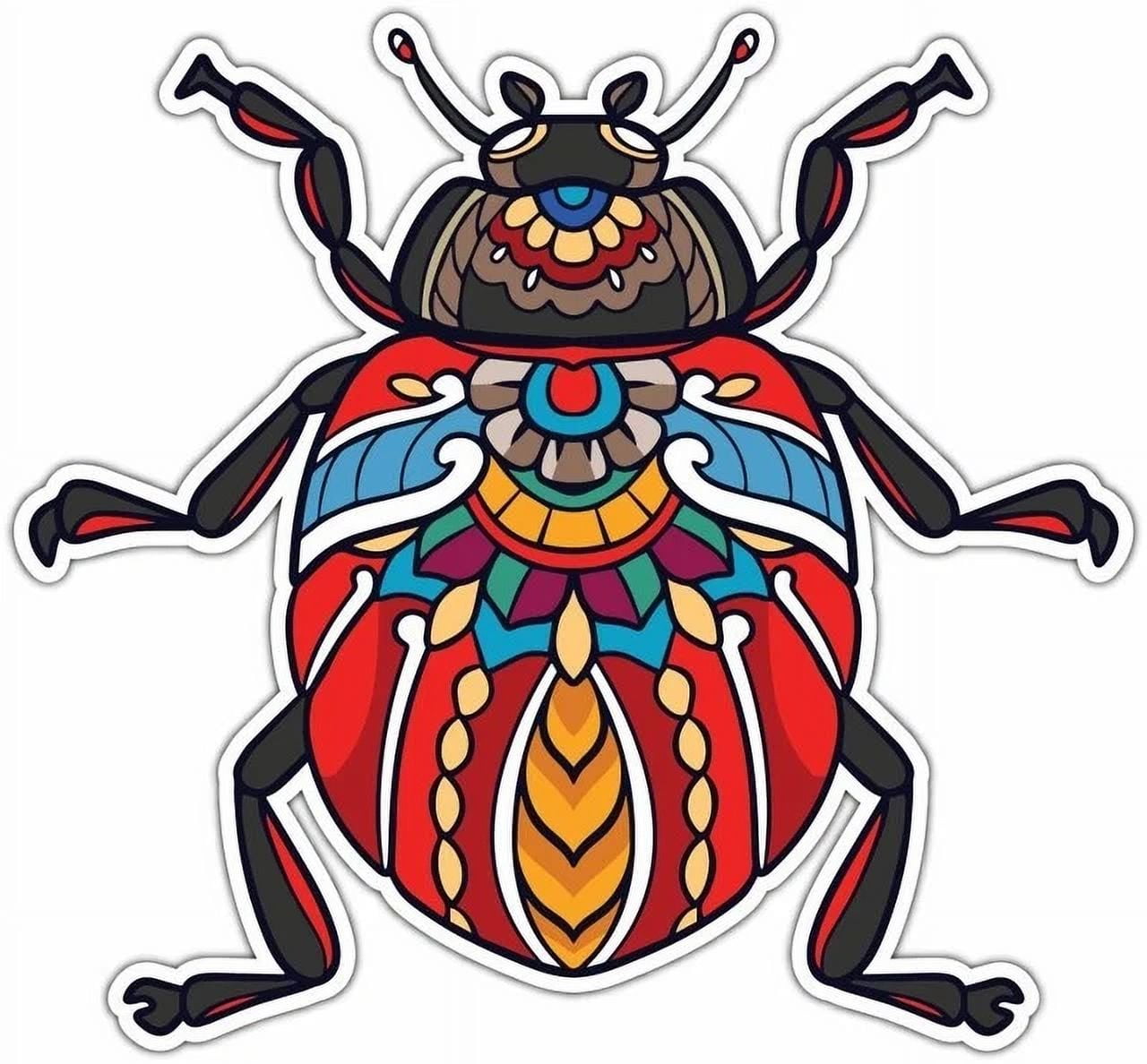 Colorful Beetle Mandala Bug Car Window Stickerphone Decal Water Bottle ...