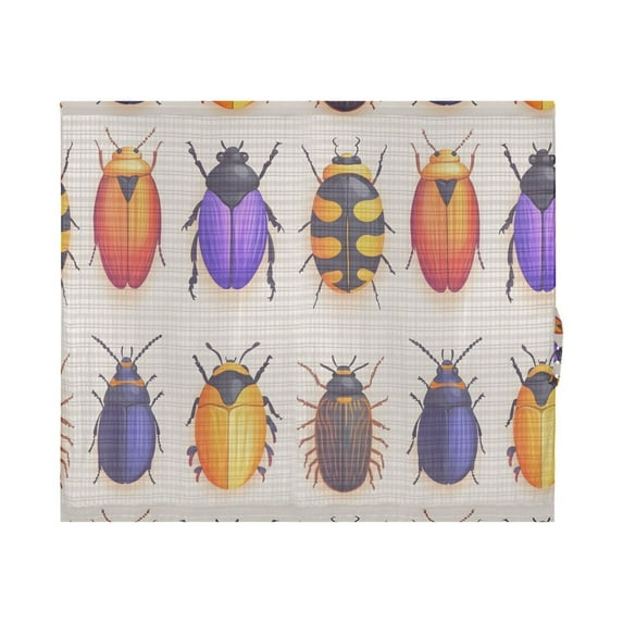 Colorful Beetles Design Door Curtain Blackout Thermal Insulated Door ...