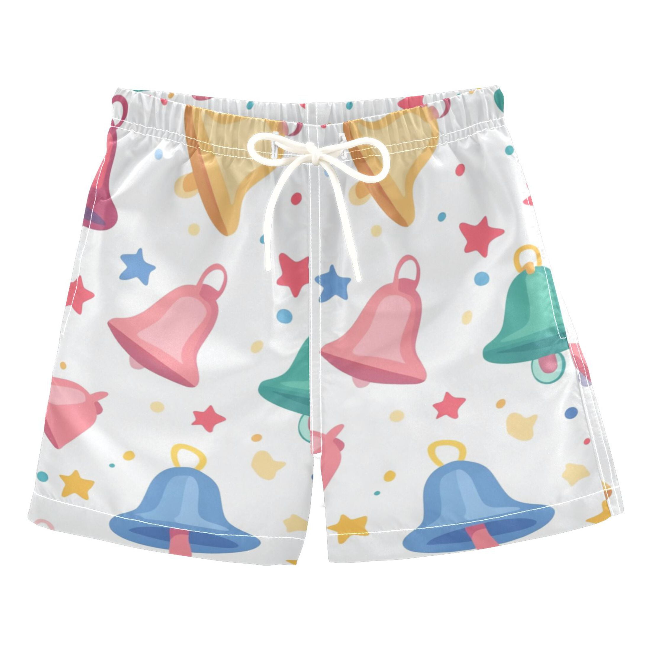 Colorful Bells Stars Cute Boys' Swim Trunks Board Shorts Beach Pants ...
