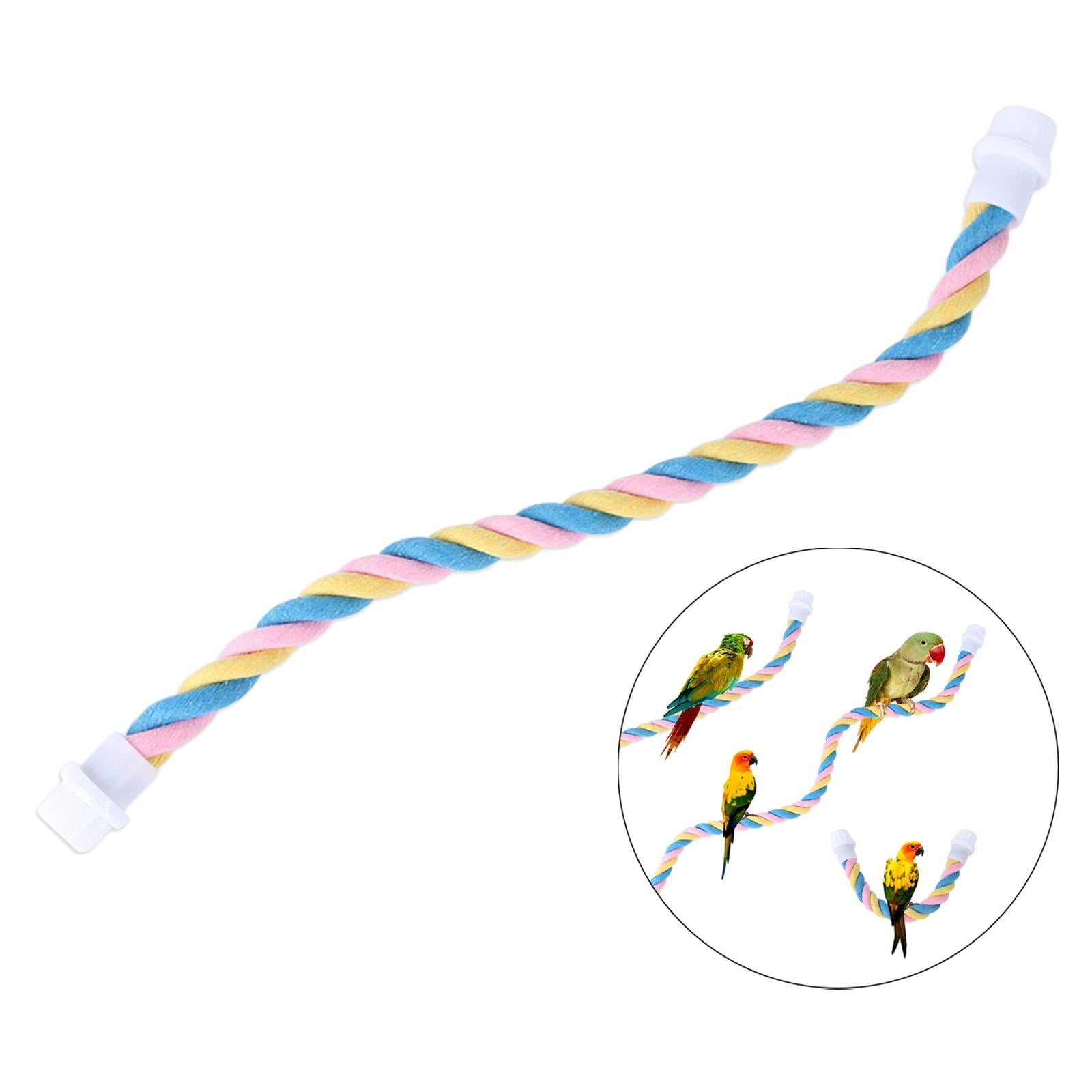 Colorful Bendable Bird Rope Perch Swing Perches Stand Climbing Rope for ...
