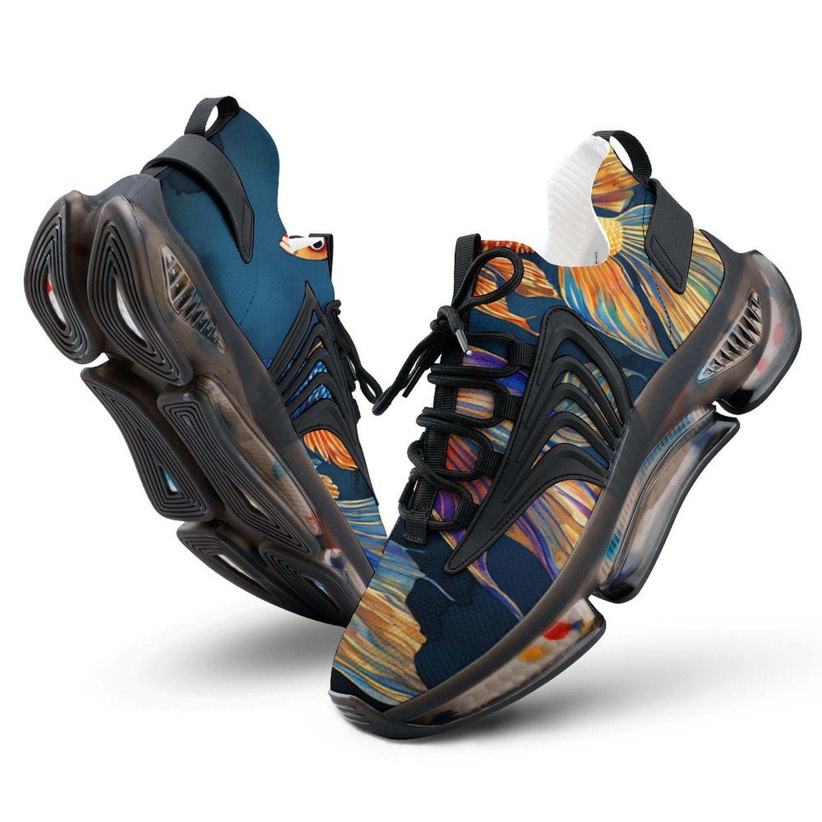 Colorful Betta Fish Art Walking Shoes for Men Woman Lightweight Tennis ...