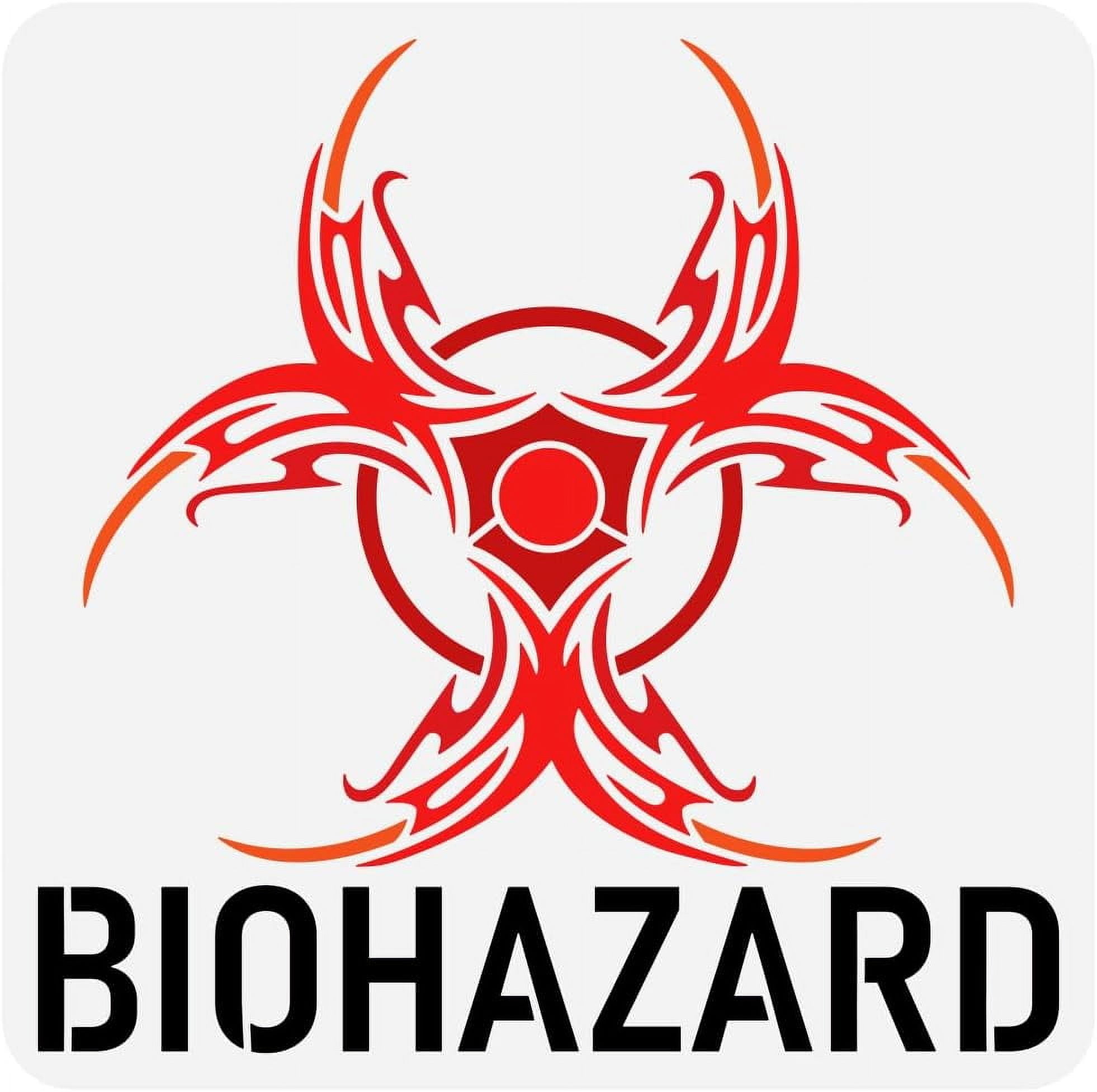 Colorful Biohazard Symbol Painting Stencil 11.8x11.8in Reusable Symbol ...