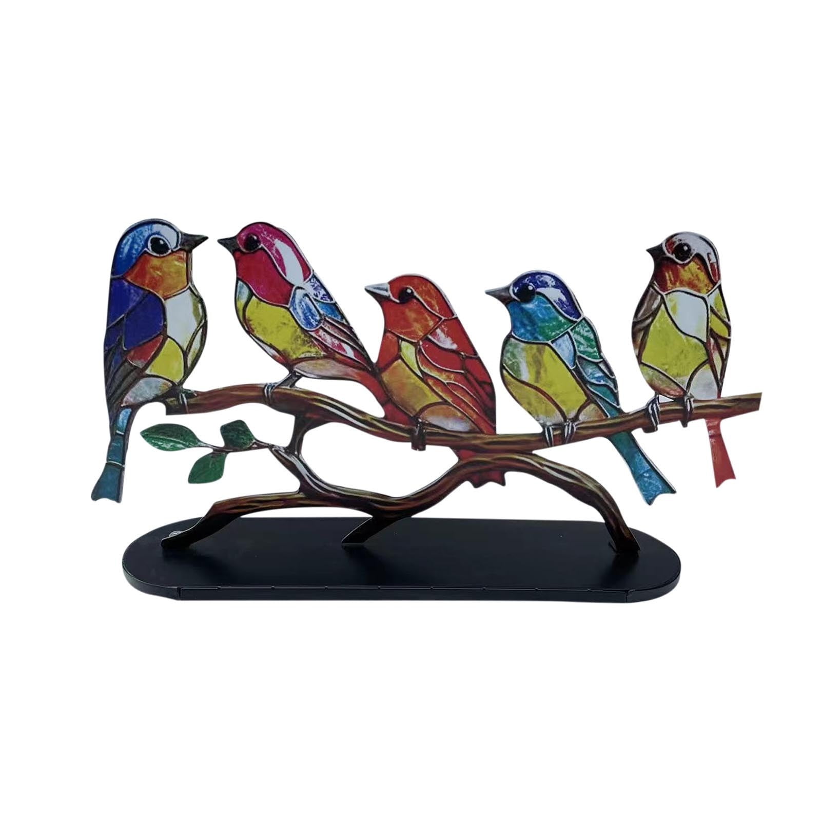 Colorful Bird Metal Ornament - Garden Patio Indoor Decorative Pendant ...