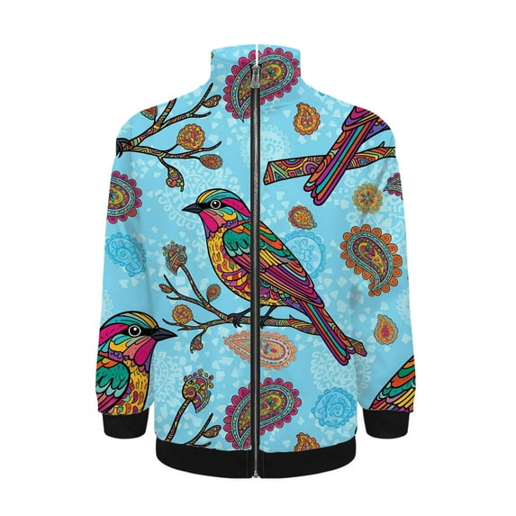 Colorful Bird Paisley Pattern Jacket Men's Street Cool Long Sleeves ...