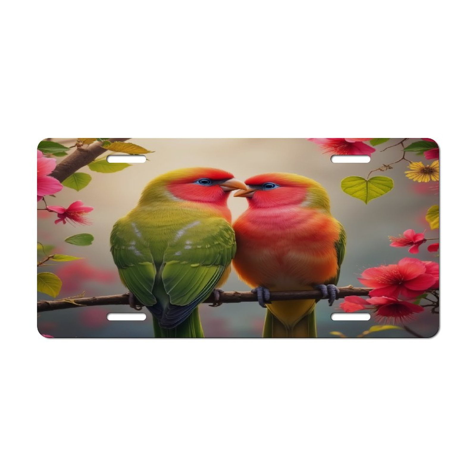 Colorful Birds in Bloom Car Decorative Front License Plate,Vanity Tag ...