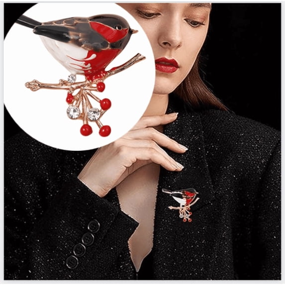 Colorful Birds Brooch Pins Crystal Rhinestone Branch Bird Brooch Cute ...