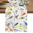 Colorful Birds Table Runner 72 Inches Long,Branch Animal Spring Branch ...