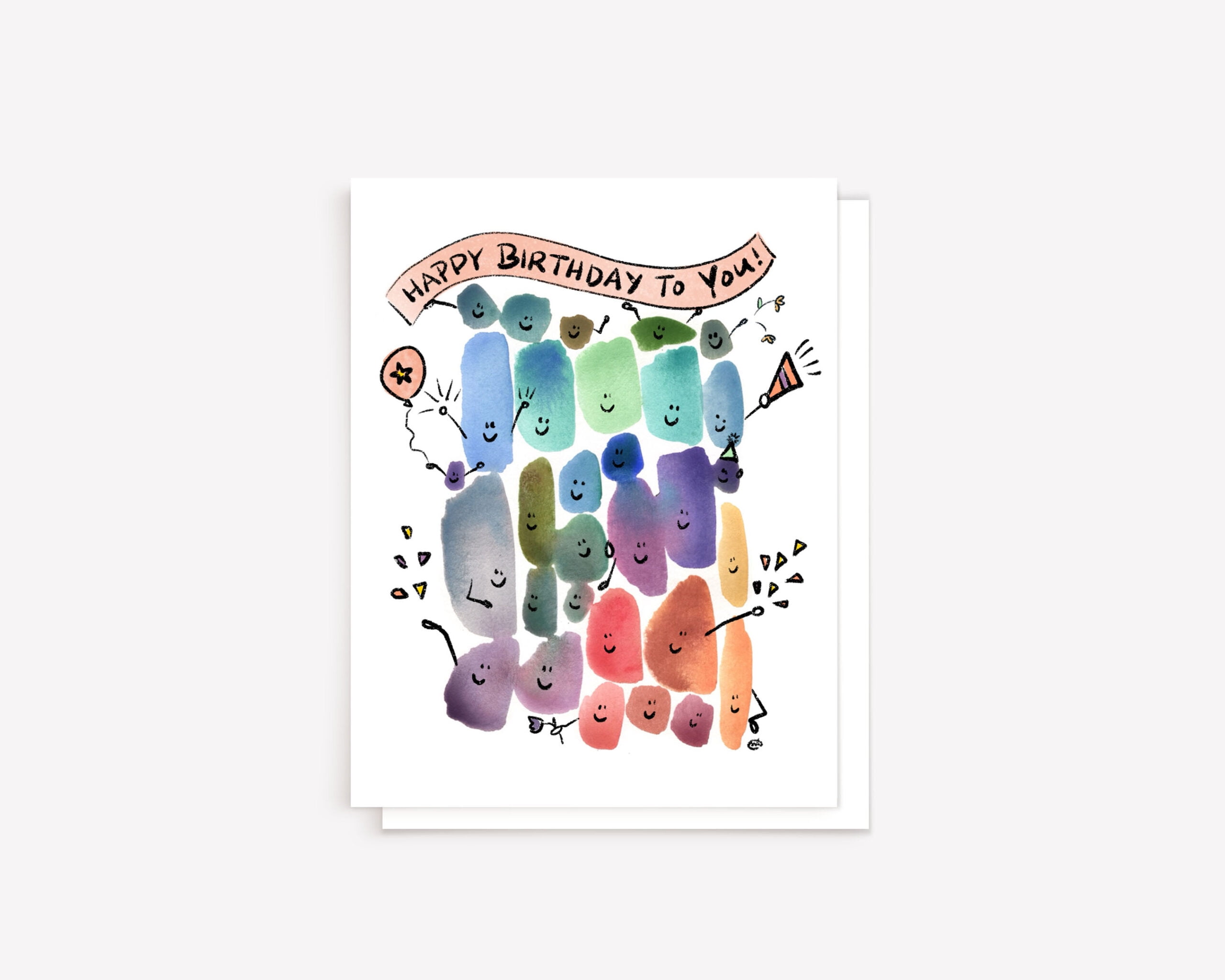 Colorful Birthday Card - "Happy Birthday to You!" Cheerful Design with ...