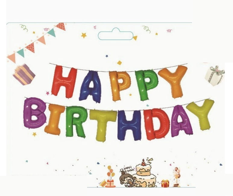 Colorful Birthday Name Balloons for Party Decoration - 16 Inch Durable ...