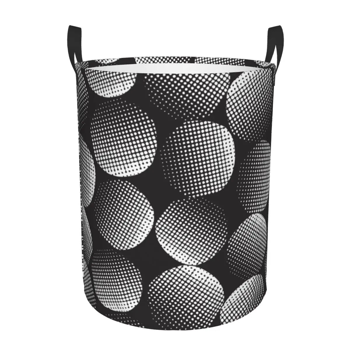 Colorful Black And Green Stripe Laundry Basket Foldable Geometric ...