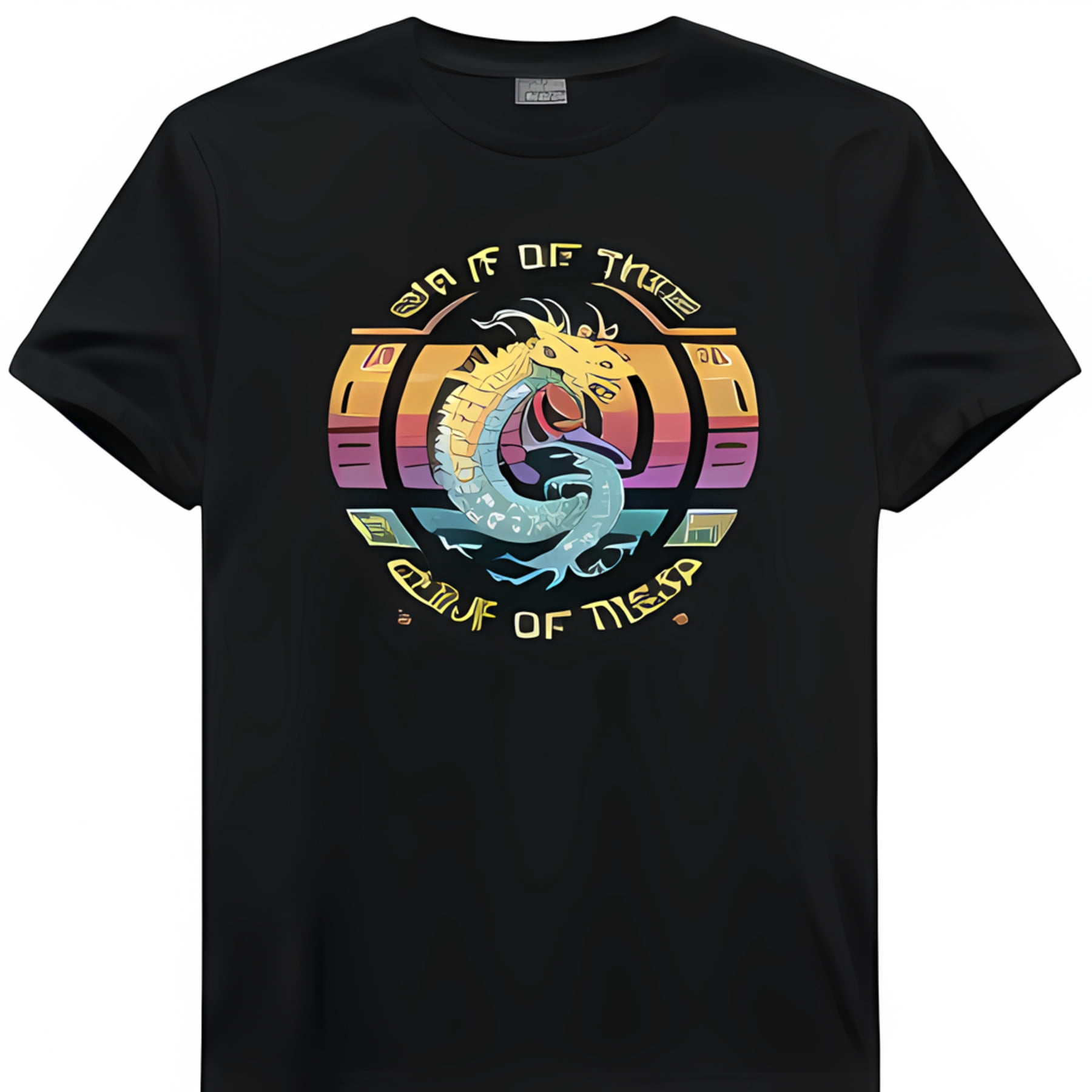 Colorful Black T-Shirt Sign of The of Theia Design - Walmart.com