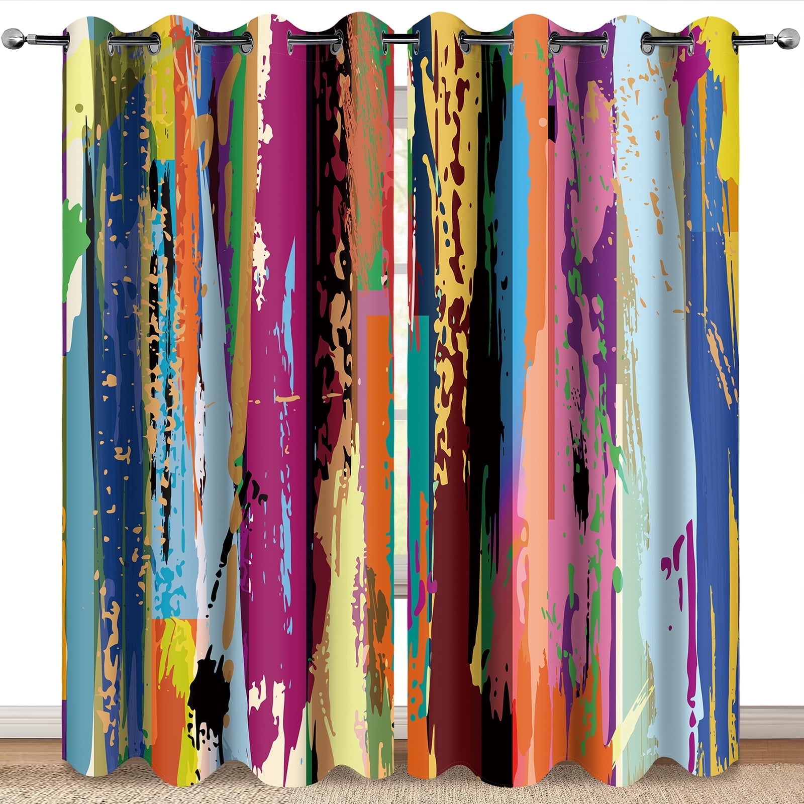 Walmart Blackout Curtains, Grommet Drapes, 2 Panel Set, 104x84 Inch for ...