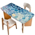 Colorful Block Art Stone Fitted Rectangle Tablecloth 32" x 72" Oil ...