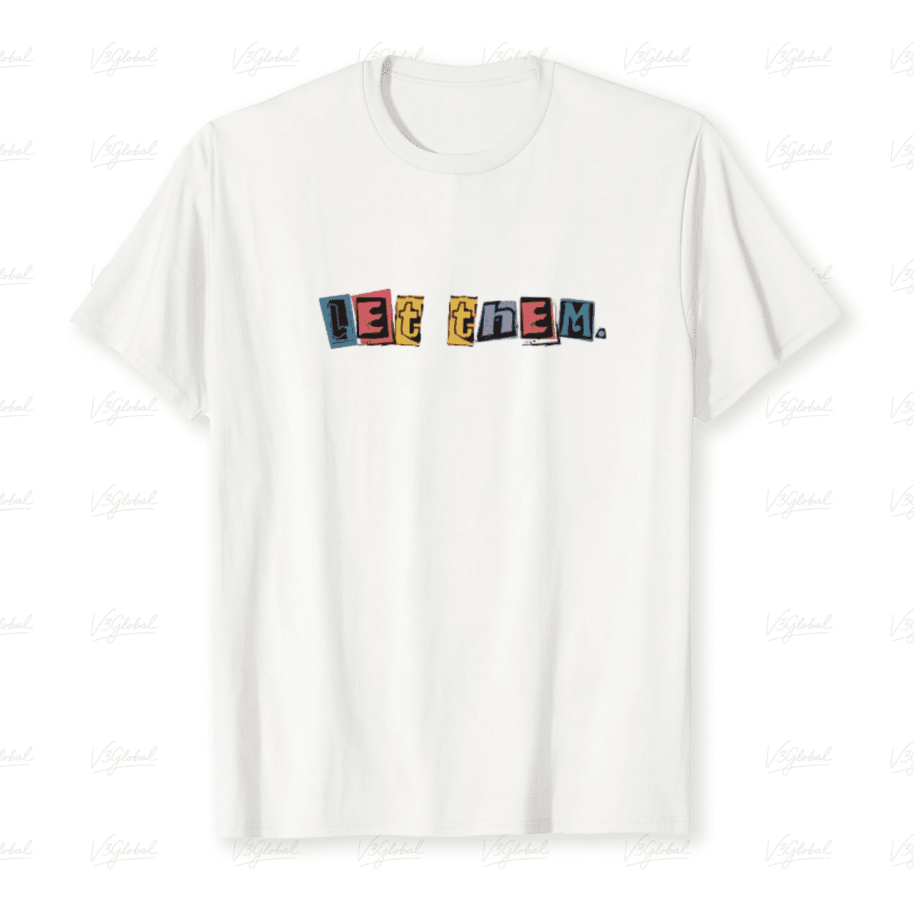 Colorful Block Letters Let Them Design for Creative Fashion Unisex T ...