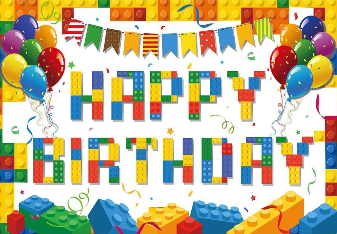 Colorful Blocks Photography Backdrop Kids Building Blocks Theme ...