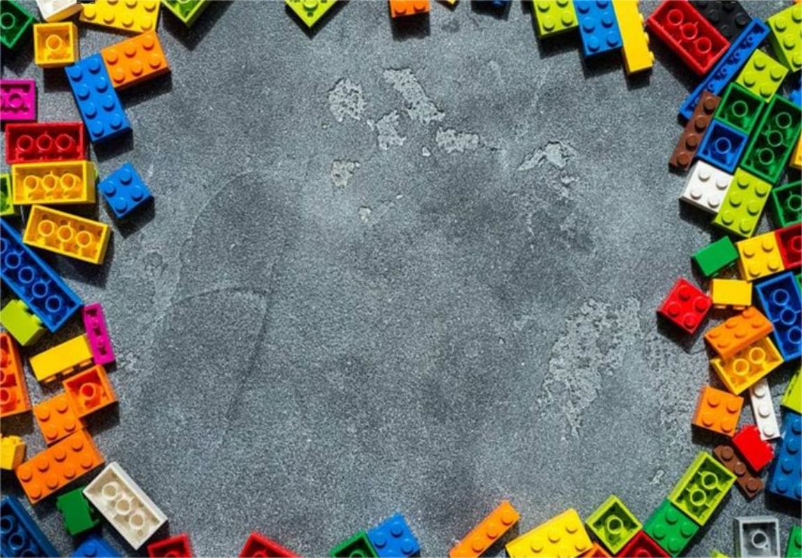 Colorful Blocks Photography Backdrop Kids Building Blocks Theme ...