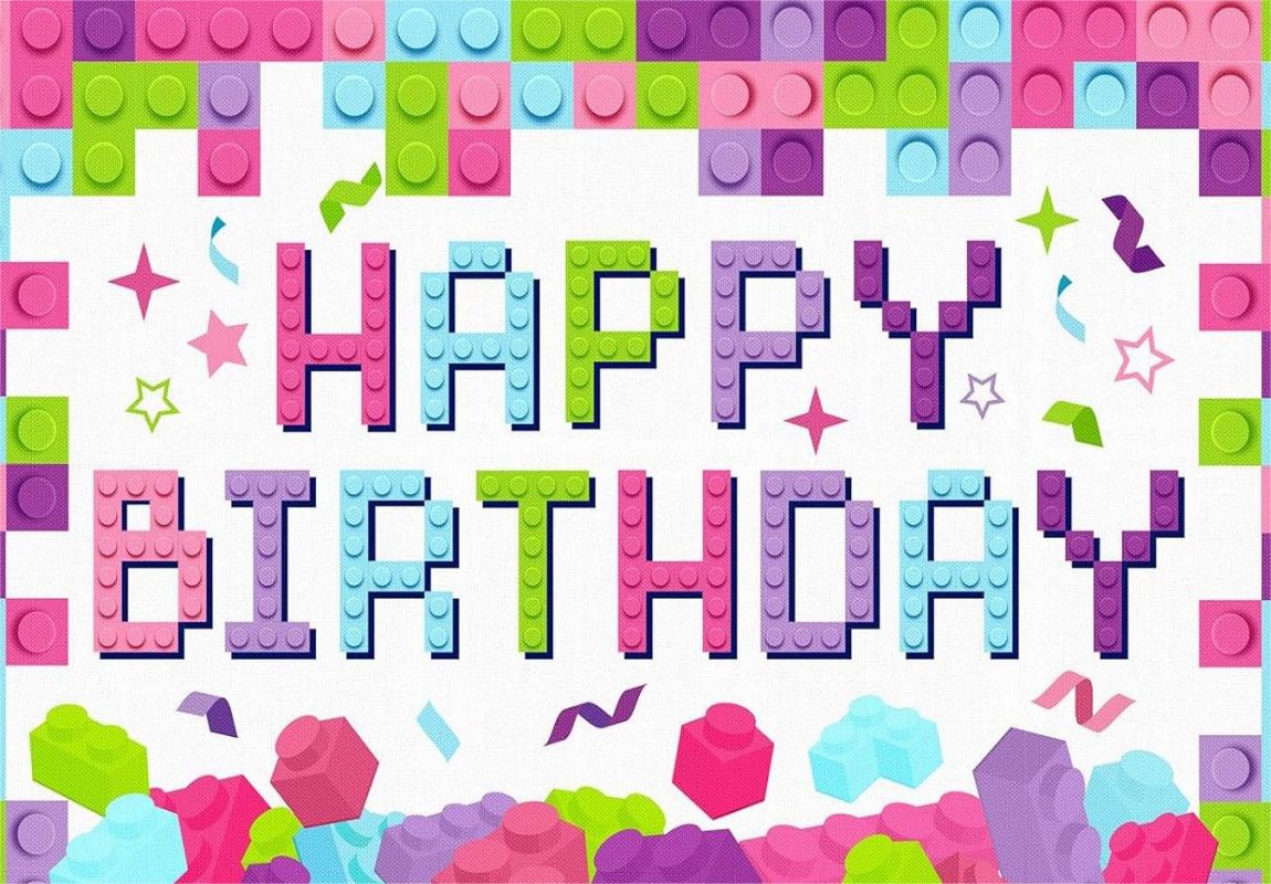 Colorful Blocks Photography Backdrop Kids Building Blocks Theme ...