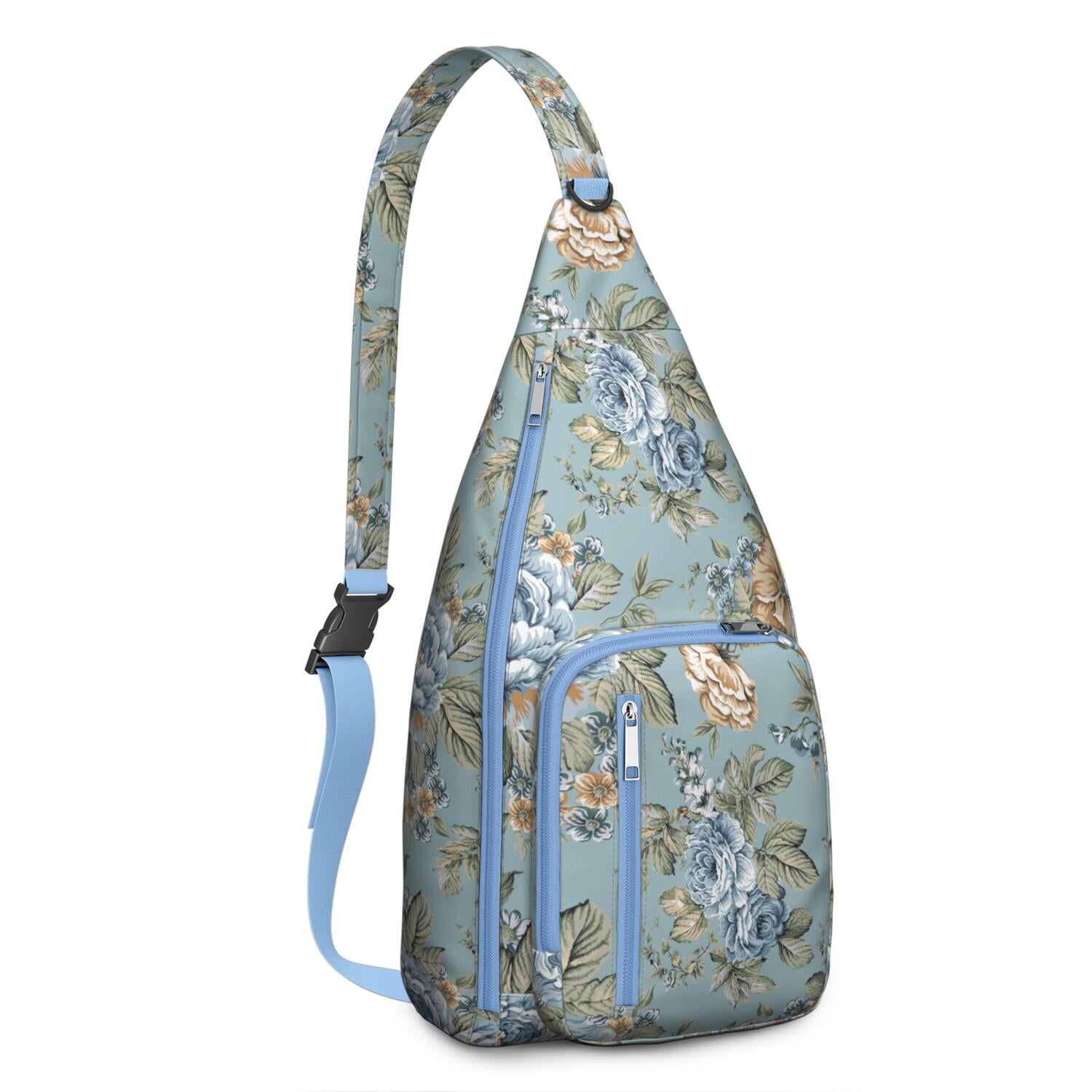 Colorful Blossom Crossbody Pack - Spring Tulip Design, Anti-Theft Multi ...