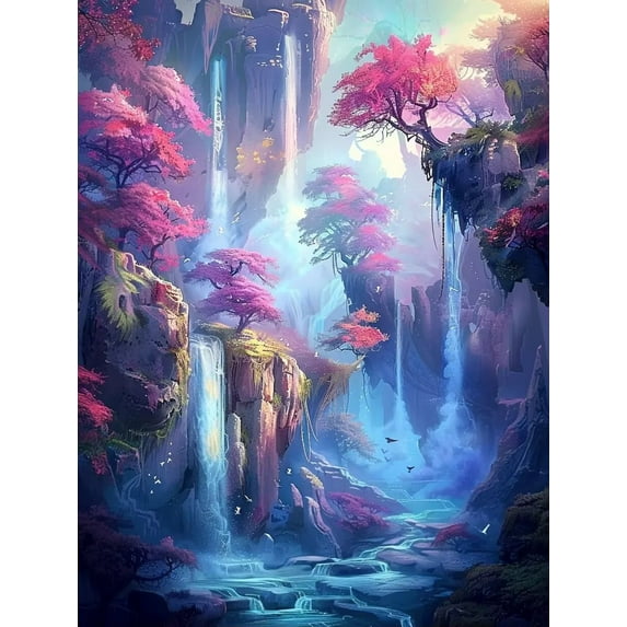 Colorful Blossom Trees Diamond Art Kits for Adults- 5D Diamond Painting ...