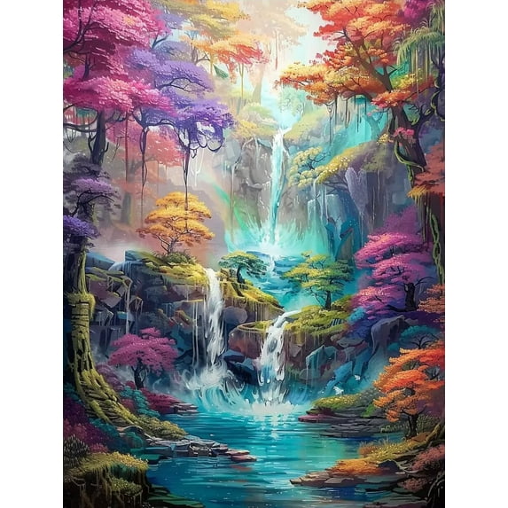 Colorful Blossom Trees Diamond Art Kits for Adults,5D Painting Art ...