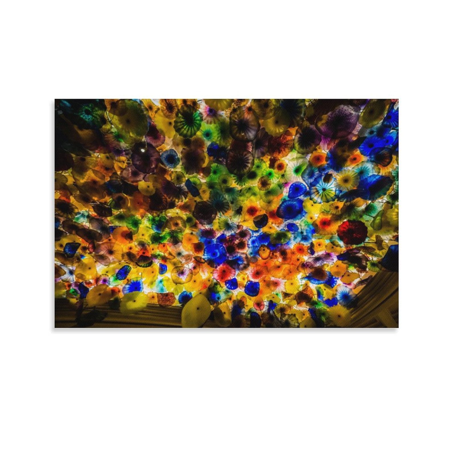 Colorful Blown Glass Ceiling Poster Decorative Painting Canvas Wall Art ...