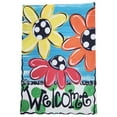 Colorful Blue Orange Yellow Daisy Flower Welcome Garden Flag 12 x 18 ...