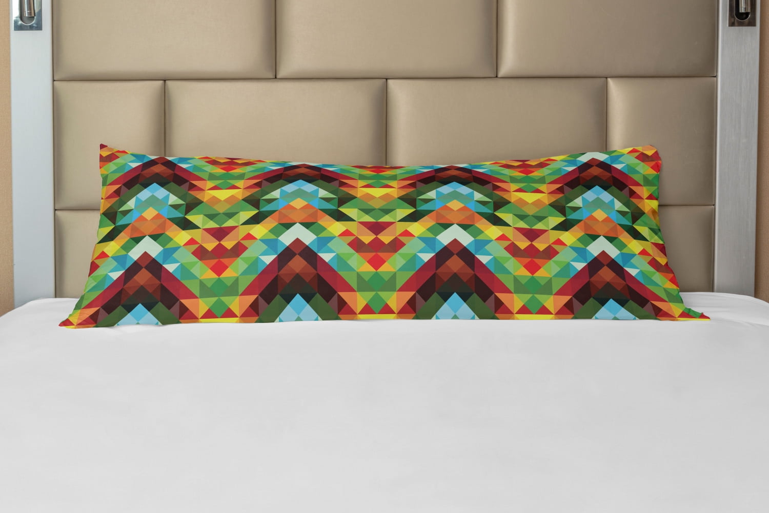 Colorful Body Pillow Case Cover with Zipper, Abstract Optic Effect ...