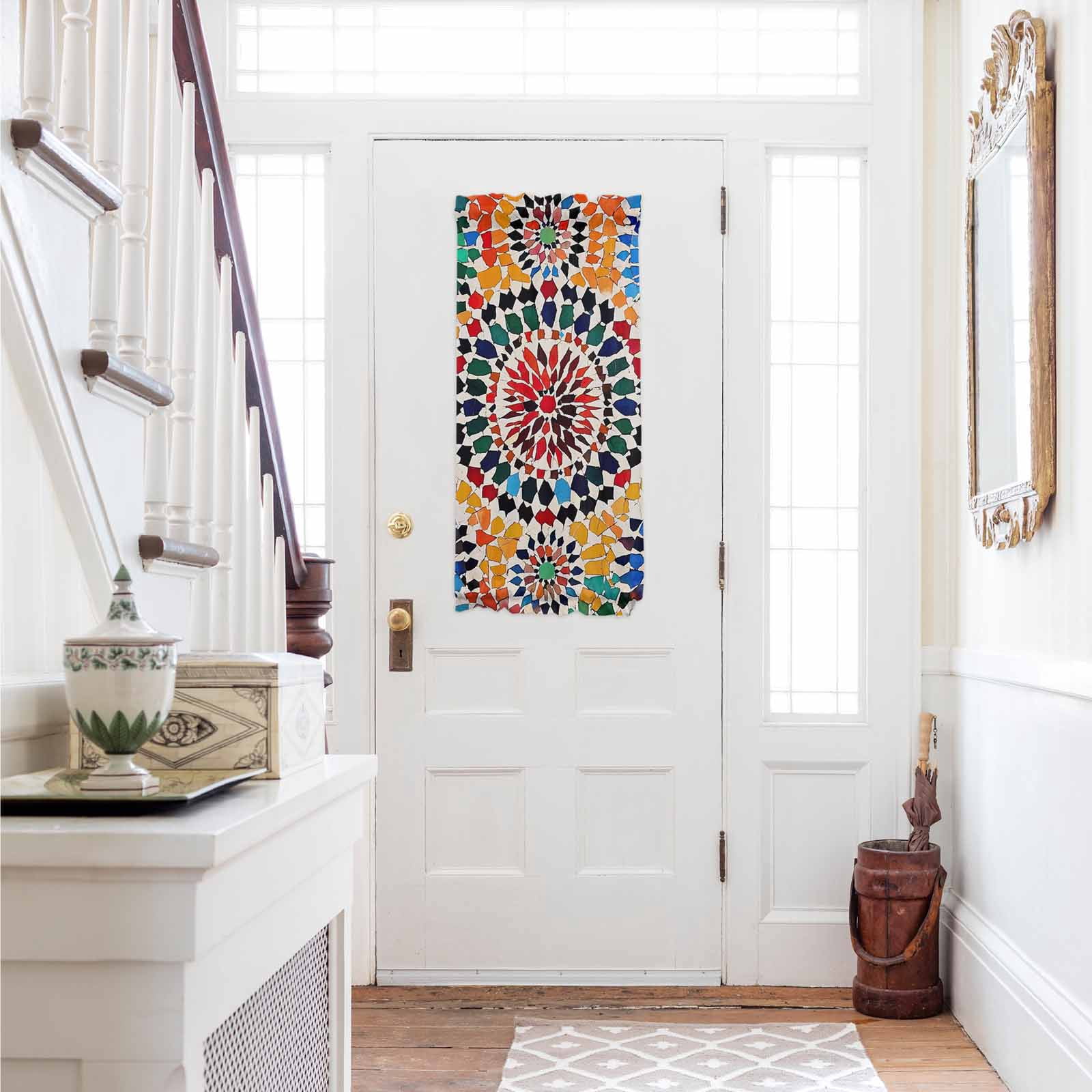 Colorful Boho Door Curtains for Door Window, French Sidelight Front ...