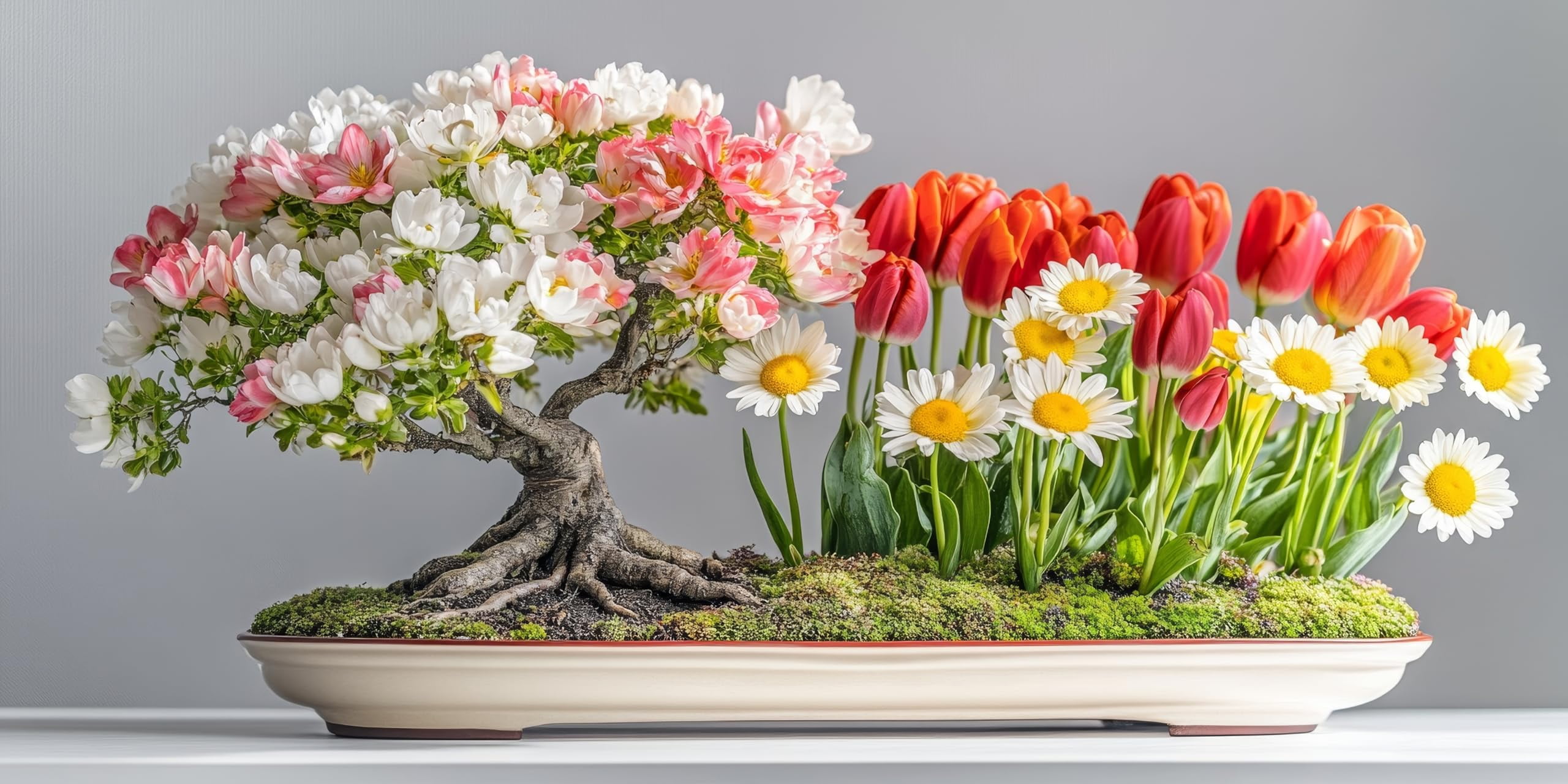 Colorful Bonsai Kit - 10 Azalea Bonsai Tree Seeds, 7 Tulip Bulbs and ...