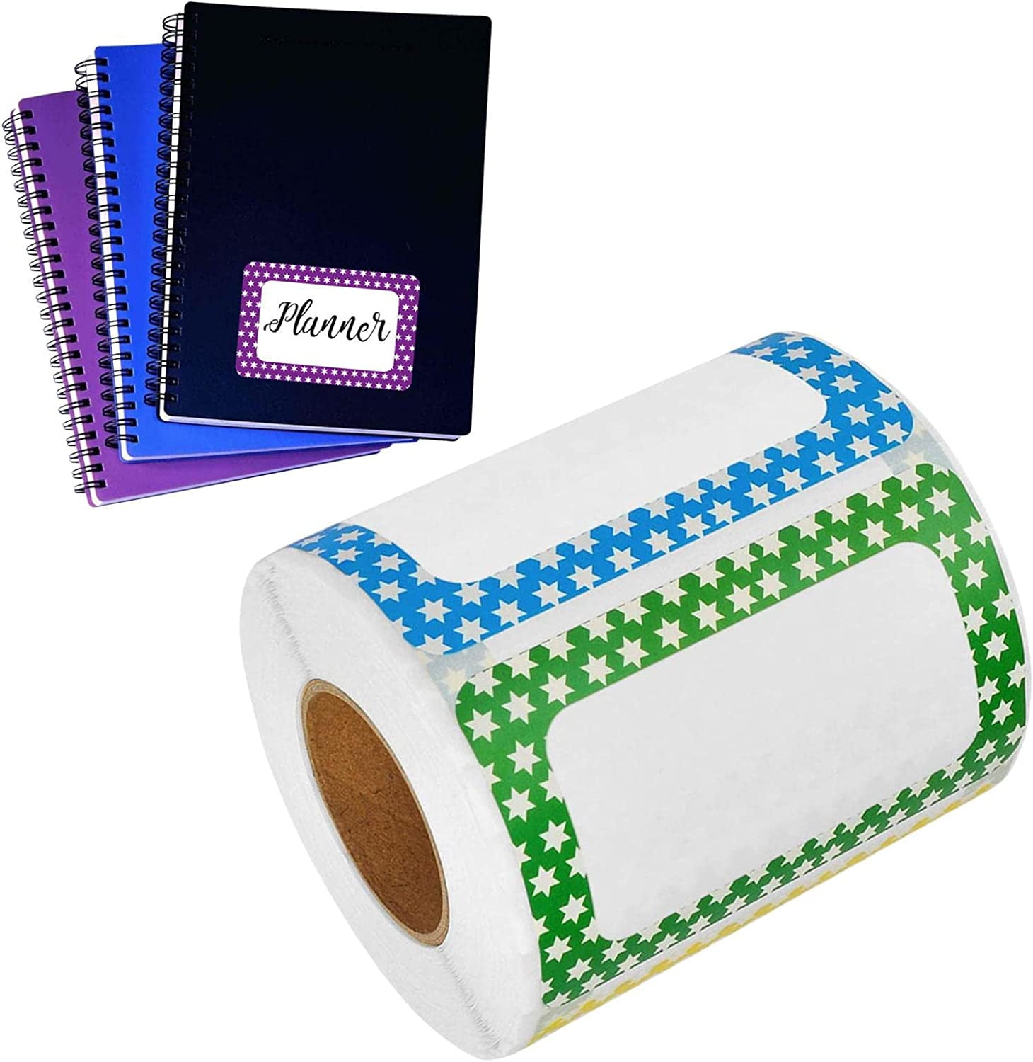 Colorful Border Name Labels,Self-Adhesive Plain Name Tag Stickers with ...