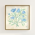 Colorful Botanical Art Blue Green and White Floral, Unframed Poster ...