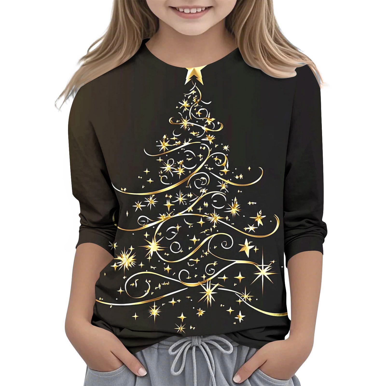 Colorful Boy Girl Children Boy Girl Thermal T Shirts Graphic Tee Tops for Child Long 3/4 Length ...