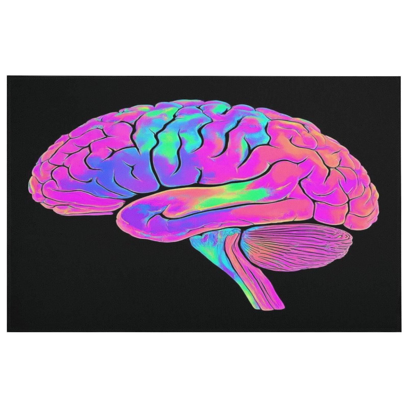 Colorful Brain Illustration Adult Home Decor Bedroom Living Room ...