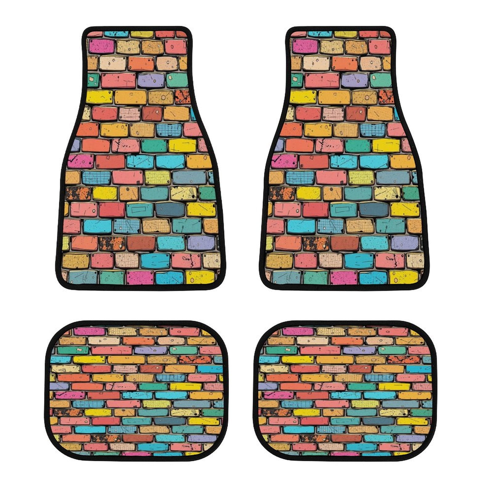 Colorful Brick Wall Car Floor Mats Water-absorbent Anti-slip Anti ...