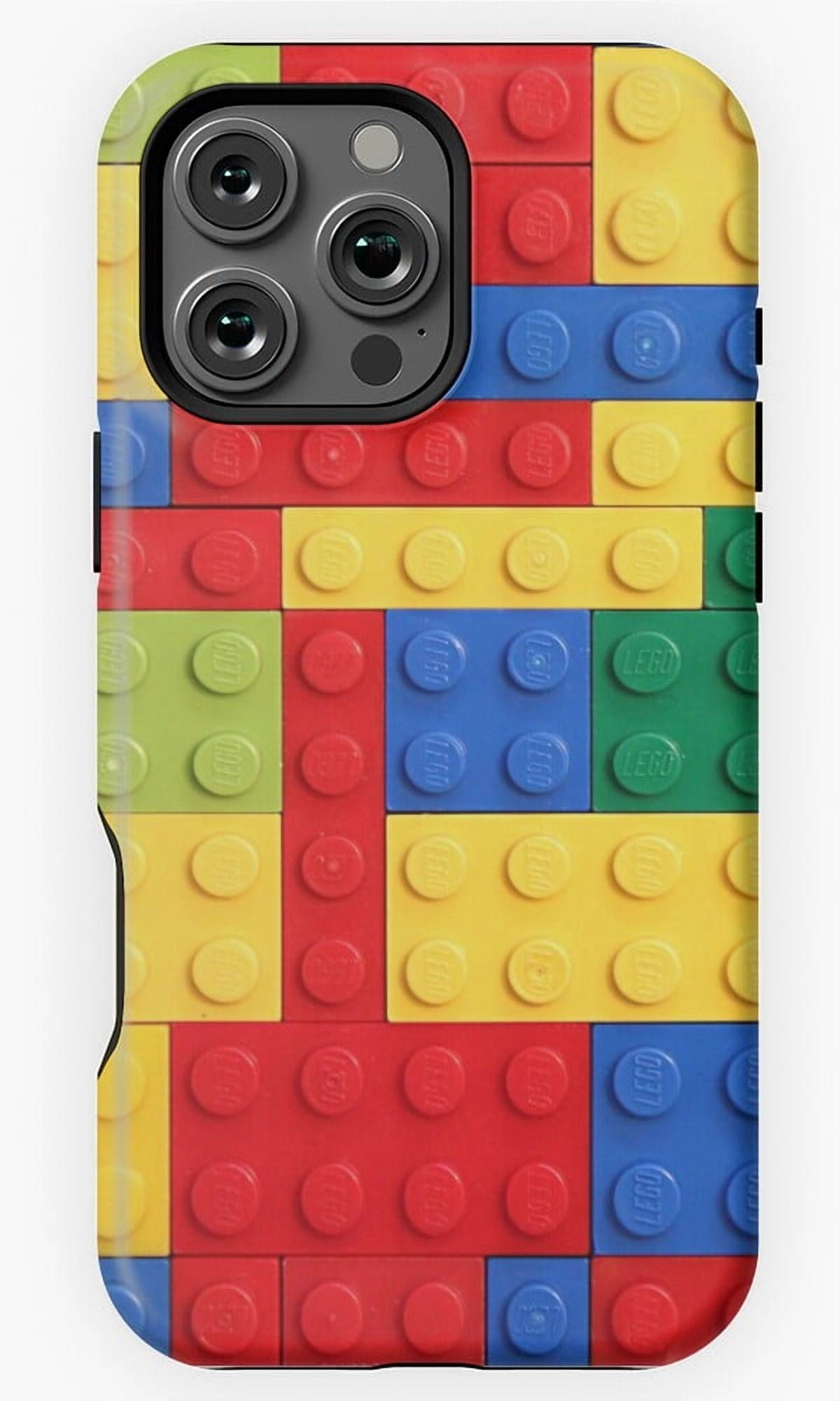 Colorful Bricks Retro Block Pattern Phone Case Compatible with iPhone ...