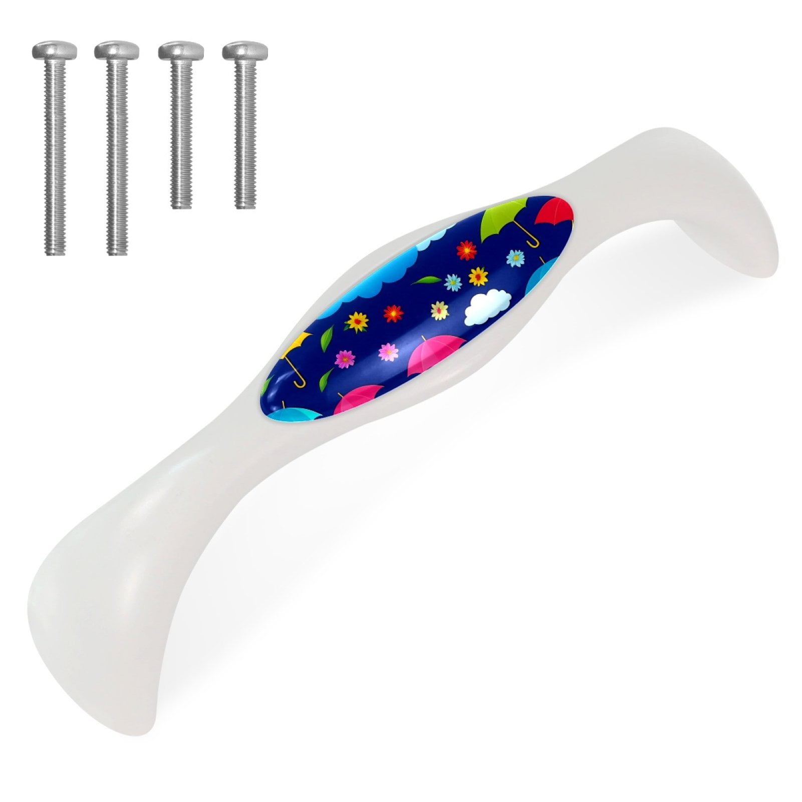 Colorful Bright Clouds Umbrella Kitchen Cabinet Pull Knobs Drawer ...