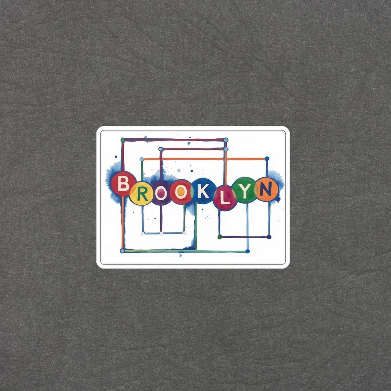 Colorful Brooklyn Watercolor Sticker - Decorative Nyc Decal For Laptops ...