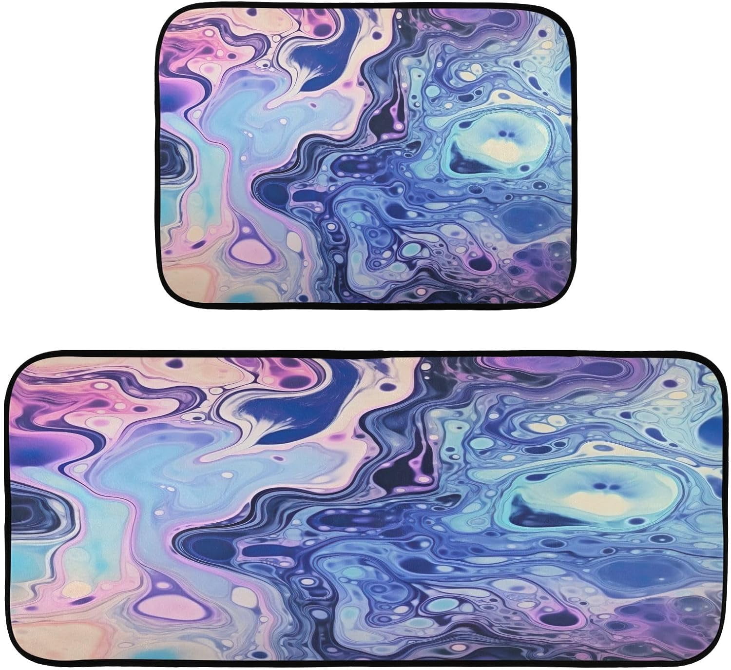 Colorful Bubbles Anti Fatigue Mats for Kitchen Floor,Set of 2 Non Skid ...