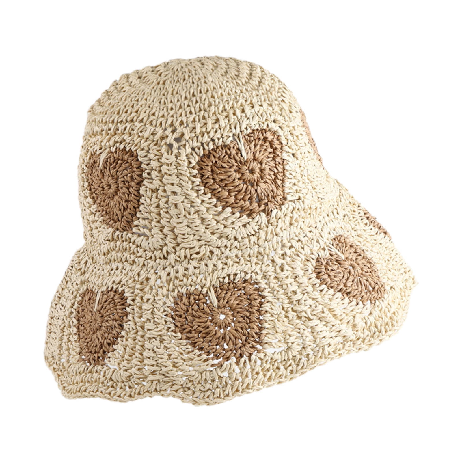 Colorful Bucket Hat Handmade for Dress-up Wear Party Crocheted Heart ...