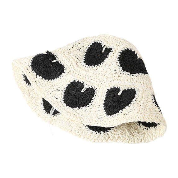 Colorful Bucket Hat Handmade for Dress-up Wear Party Crocheted Heart ...