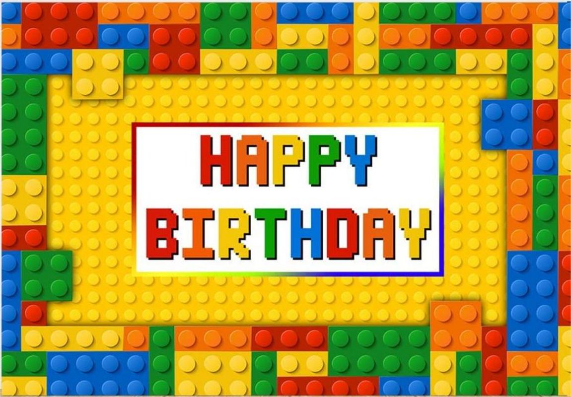 Colorful Building Blocks Toy Birthday ration Background Baby Shower ...