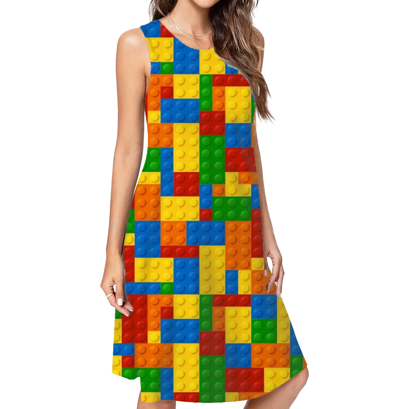 Colorful Building Bricks Small Plastic Blocks Dress Elegant Party ...