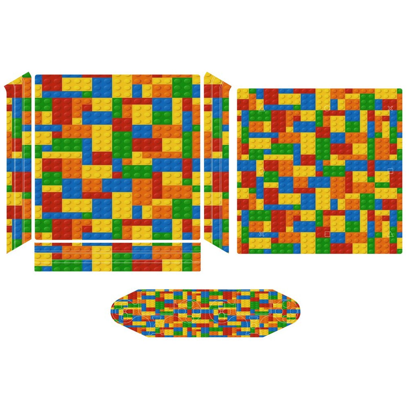 Colorful Building Bricks Small Plastic Blocks PS4/PS4 Pro/PS4 Slim Skin ...