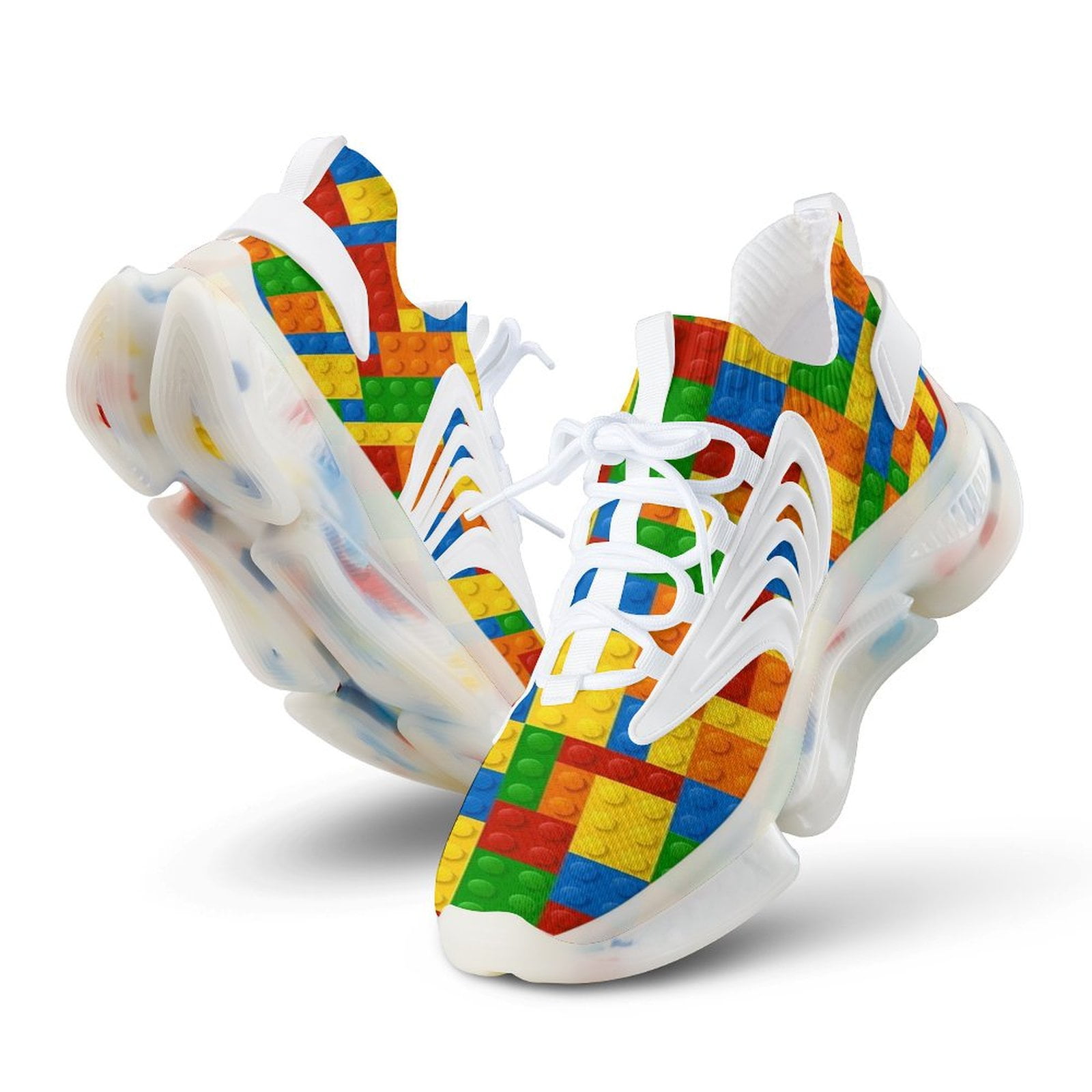 Colorful Building Bricks Small Plastic Blocks Walking Shoes for Men ...