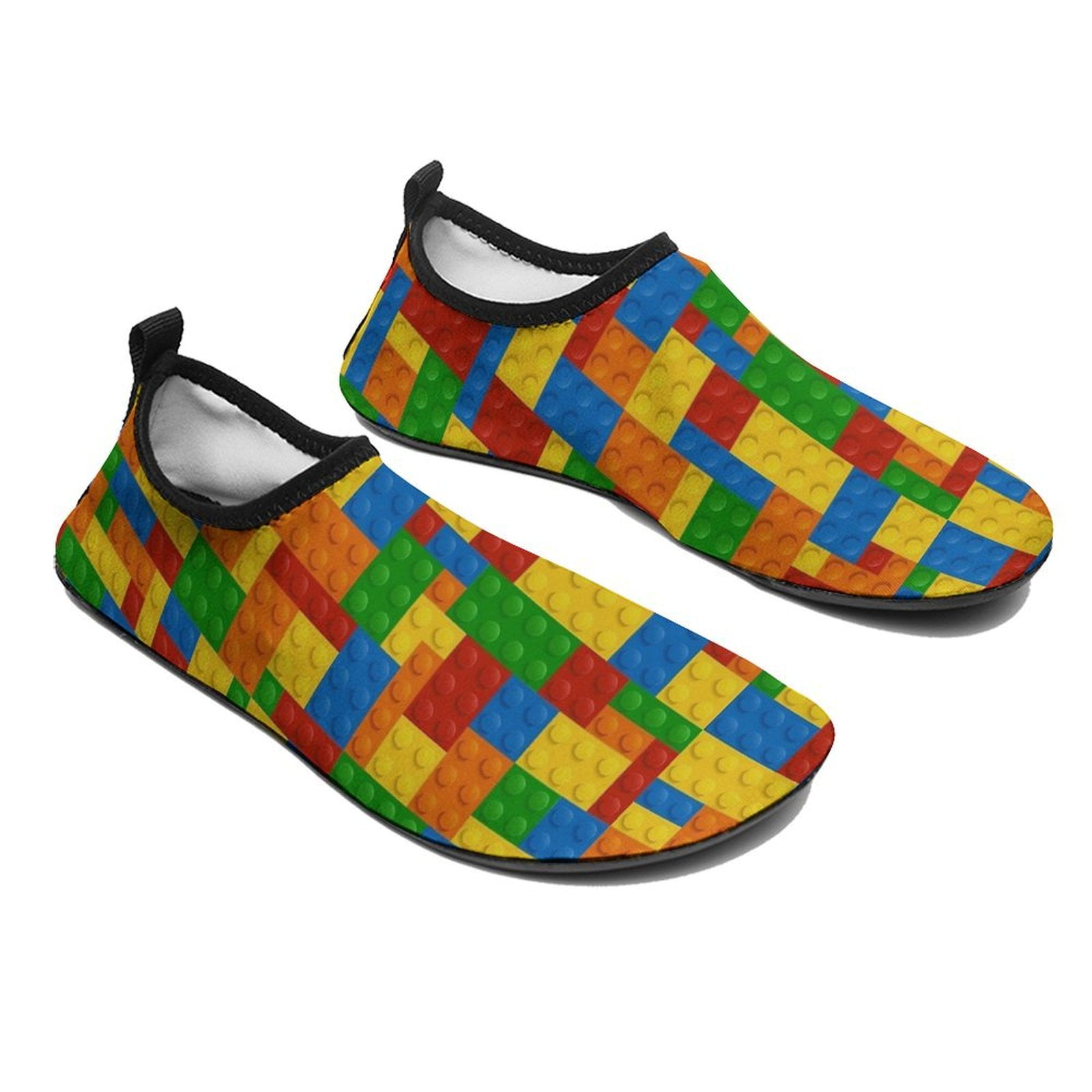 Colorful Building Bricks Small Plastic Blocks Water Shoes Beach Slip-on ...