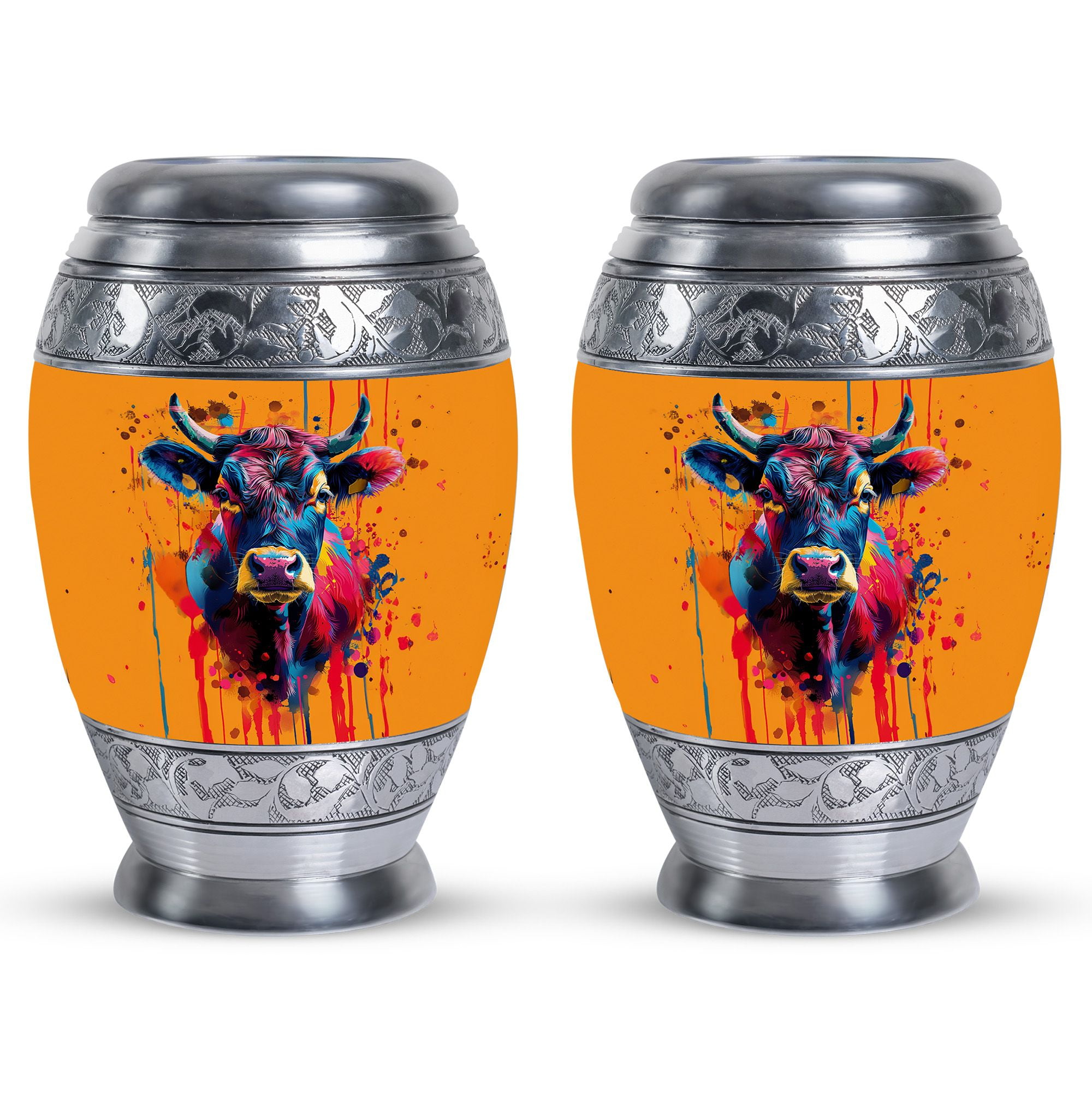 Colorful Bull - Urns For Human Ashes Large - Memories - Bright Urn for ...