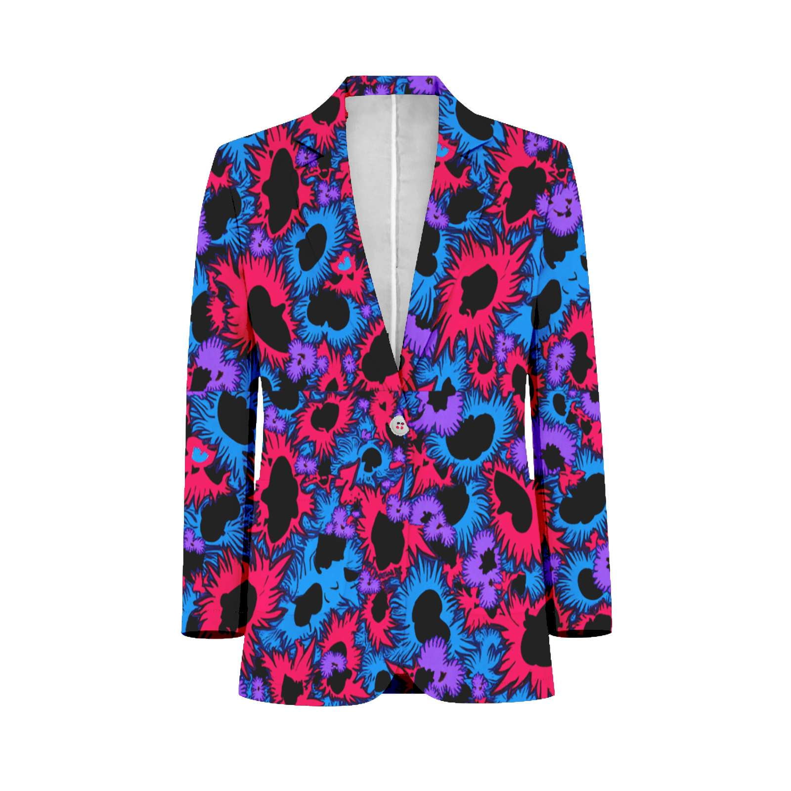 Colorful Burst Pattern On Black Men Blazers Slim Clothing Summer Jacket ...