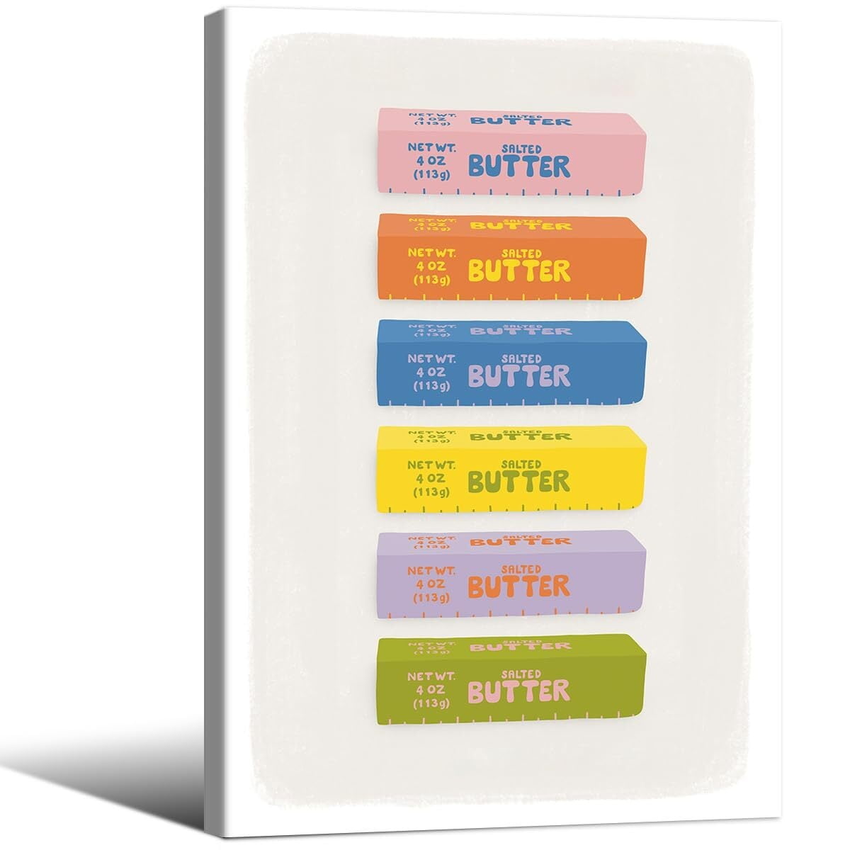 Colorful Butter Sticks Wall Art Funny Kitchen Food Posters Trendy ...